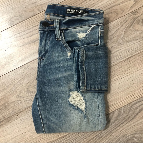 Blank NYC | Jeans | Blank Nyc The Station Destressed Mid Rise Skinny ...
